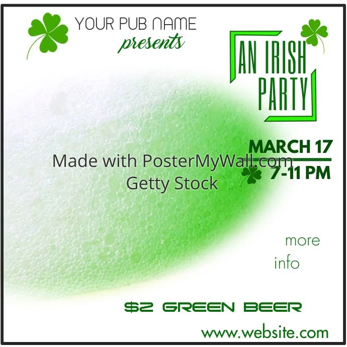 Copy of An Irish Party Video | PosterMyWall