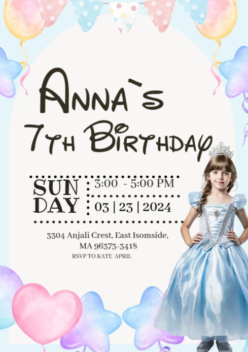 Plantilla de Ana Birthday Poster | PosterMyWall
