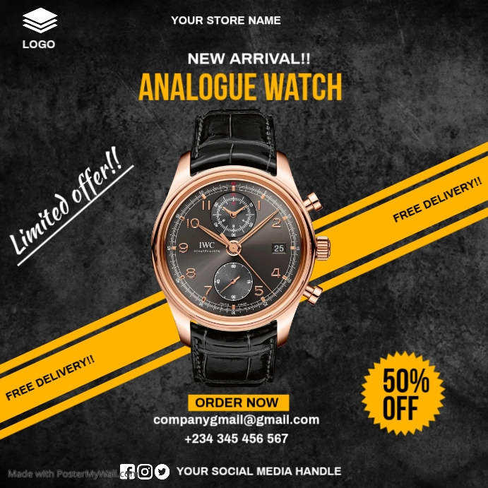 analogue watch sale Template | PosterMyWall