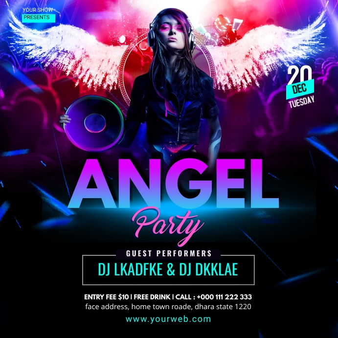Copy of Angel Party Instagram post | PosterMyWall