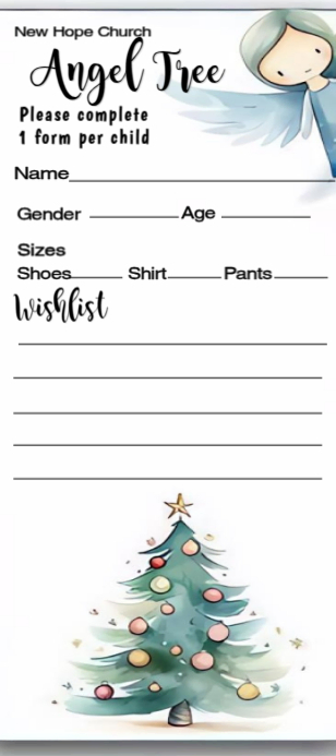 Angel Tree Christmas Wishlist Form Template | PosterMyWall