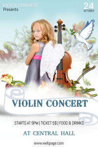 Violin concert flyer Template | PosterMyWall