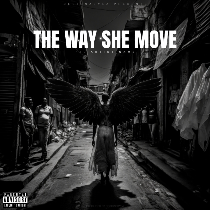 Plantilla de Angel walking Album Cover Design mixtape art | PosterMyWall