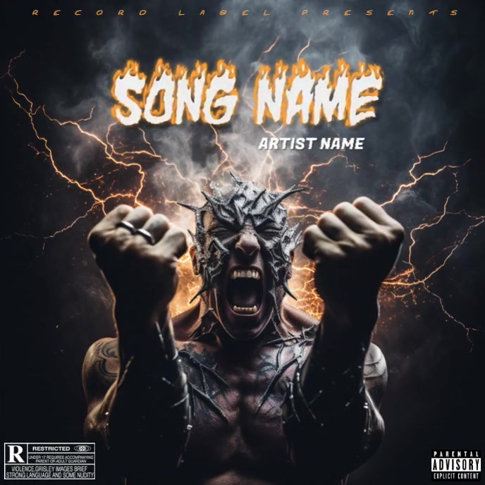 ANGER ALBUM SONG MIXTAPE COVER TEMPLATE | PosterMyWall