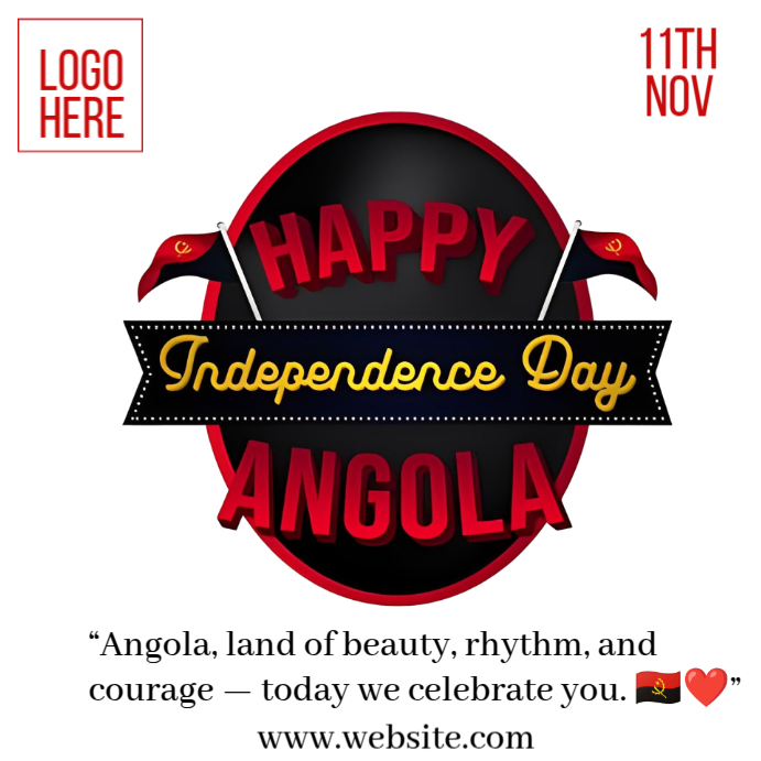 Angola independence day flyer Template | PosterMyWall