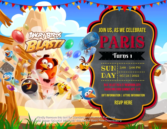 Angry Birds Template | PosterMyWall