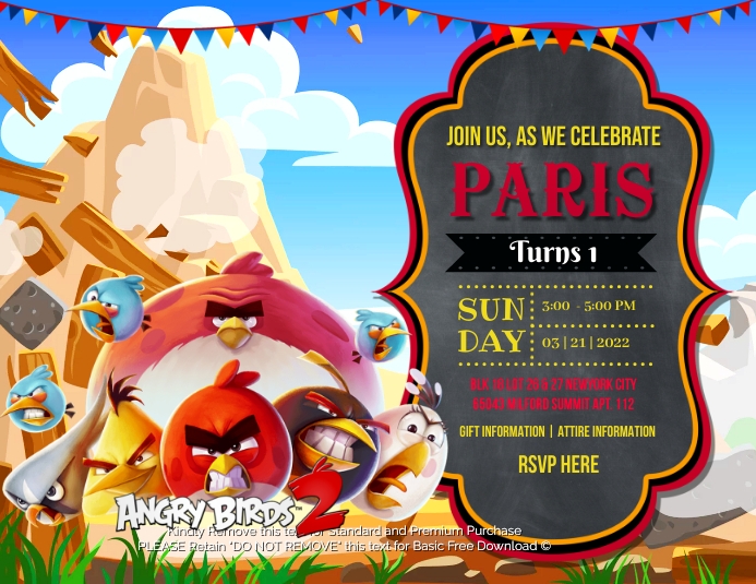 Angry Birds Template | PosterMyWall