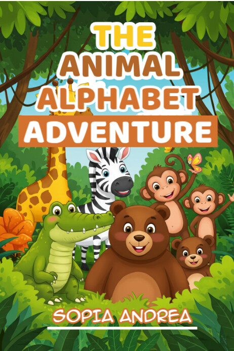 Animal Alphabet Book Cover Templat | PosterMyWall