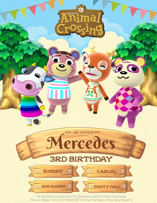 Animal Crossing Template | PosterMyWall