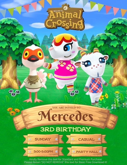 Animal Crossing Template | PosterMyWall