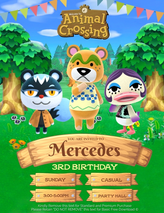 Animal Crossing Template | PosterMyWall