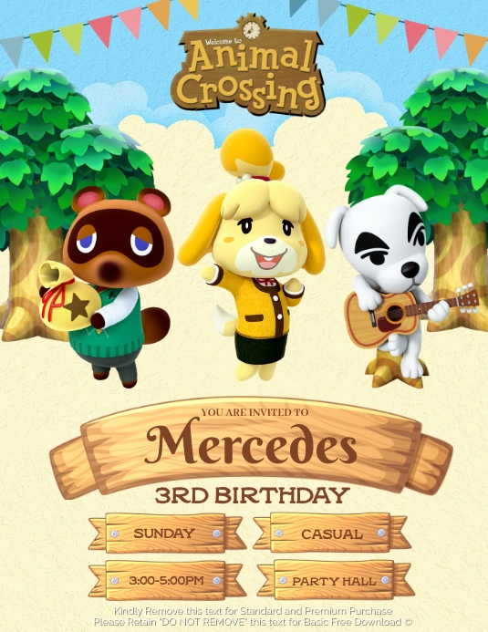 Animal Crossing Template | PosterMyWall