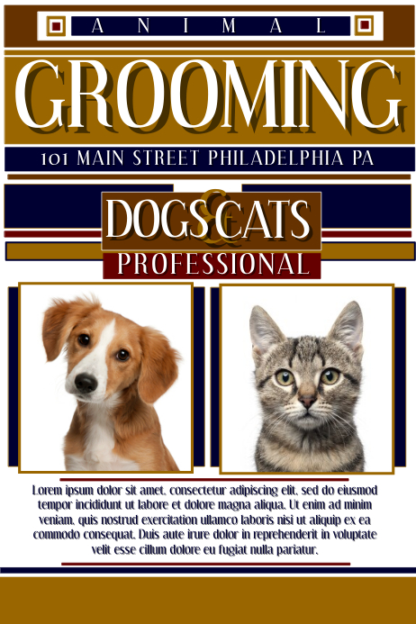 Animal Grooming Templat | PosterMyWall