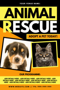 Animal Rescue Poster Template | PosterMyWall