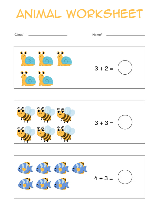 Animal Worksheet Printable Template | PosterMyWall