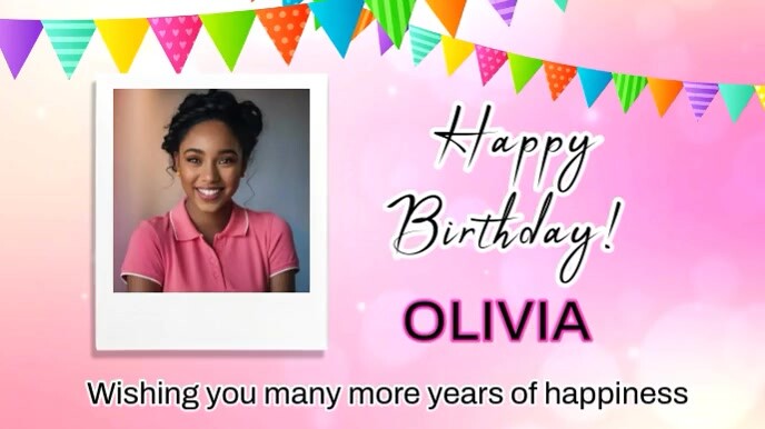 Animated birthday card with picture Template | PosterMyWall