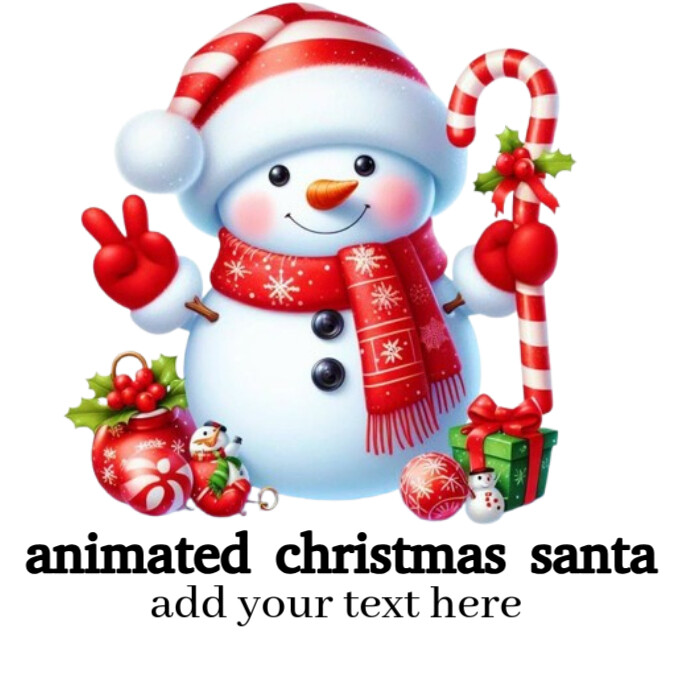 animated christmas santa Template | PosterMyWall