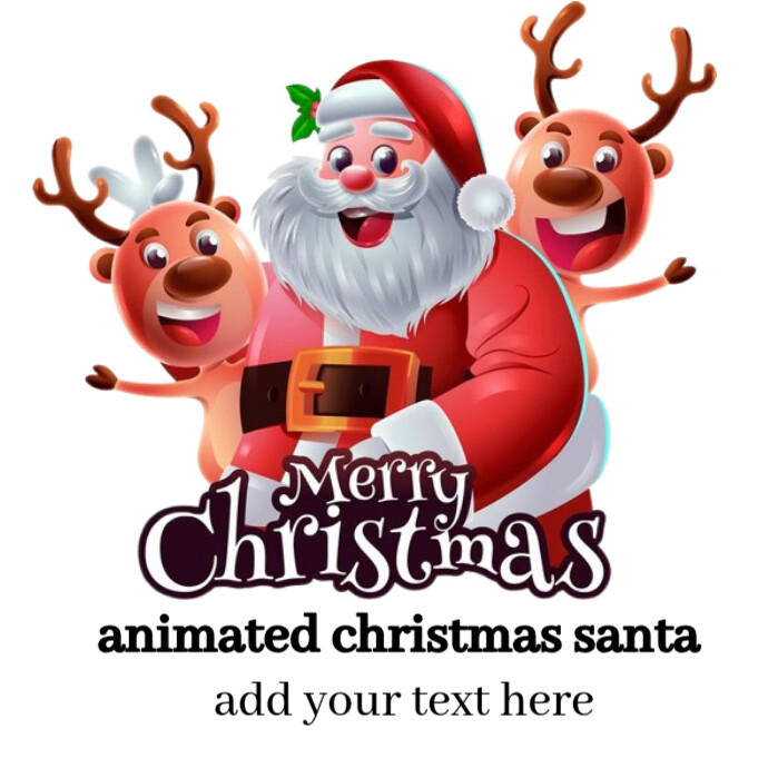animated christmas santa Template | PosterMyWall