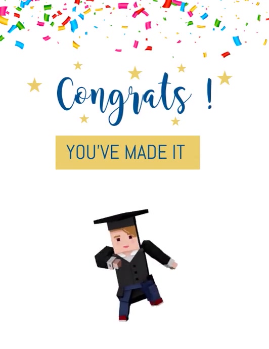 Copy of animated graduation template | PosterMyWall