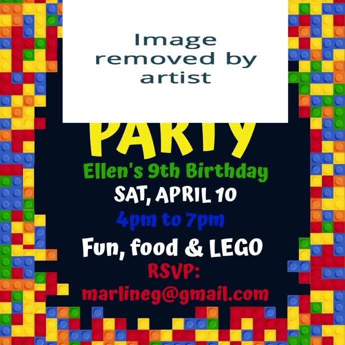 Animated Lego Party Event Template | PosterMyWall