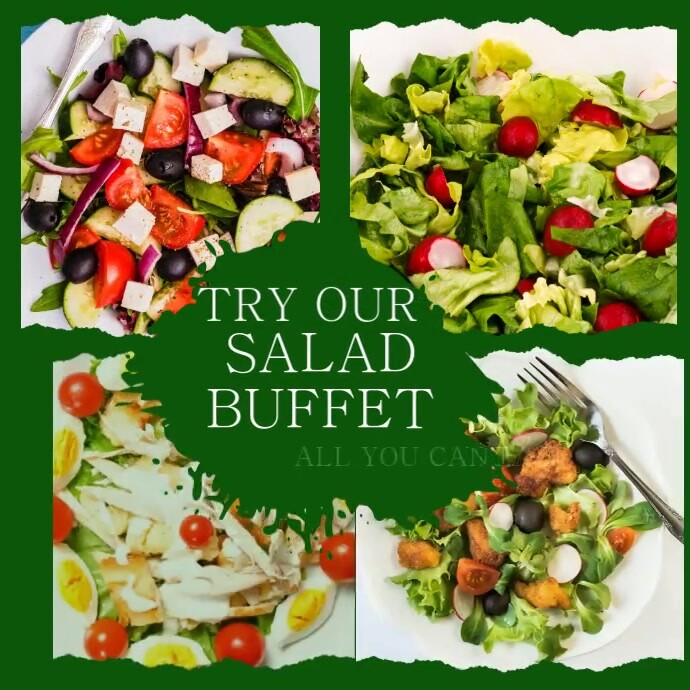 Copy of Animated Restaurant Salad Buffet Ad Instagram Post | PosterMyWall