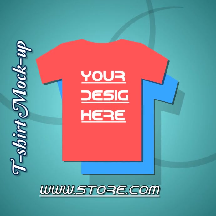 Plantilla de animated t-shirt mock-up graphic design | PosterMyWall