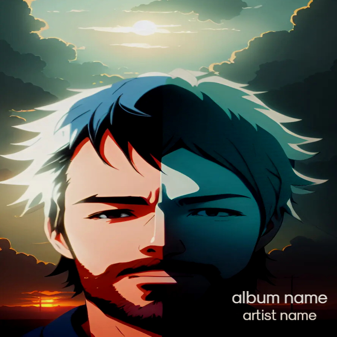 Anime,album cover music,Spotify,soundcloud (1 Template | PosterMyWall