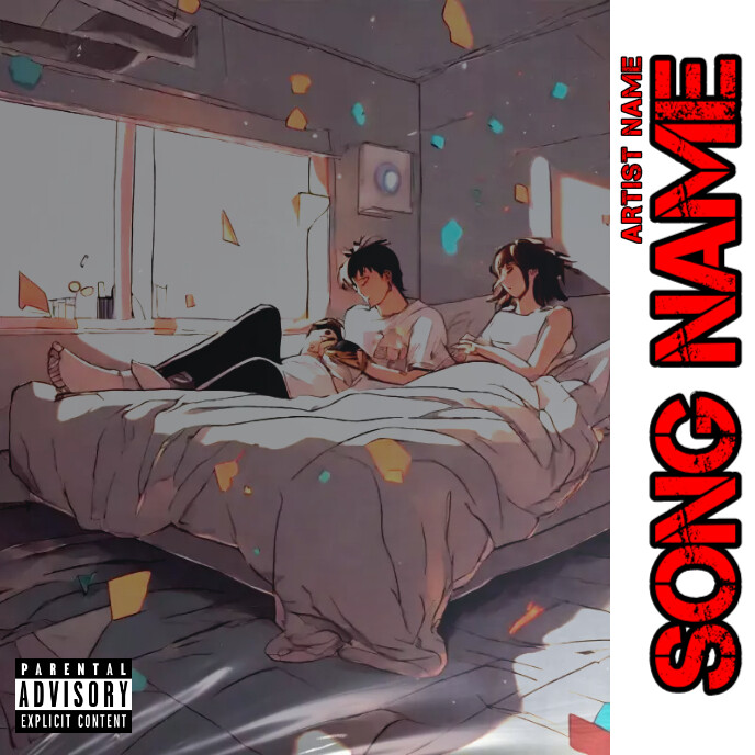 Plantilla de Anime style album cover template | PosterMyWall