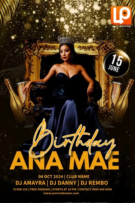 Anna Mae Birthday Template | PosterMyWall