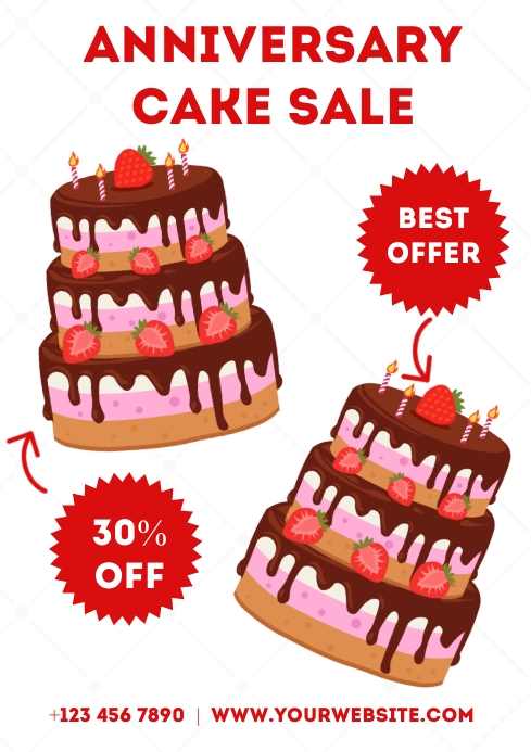 Anniversary cakes sale Template | PosterMyWall