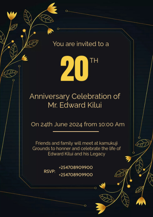 Anniversary celebration design template | PosterMyWall