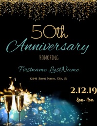 50 year Anniversary Celebration Poster Template | PosterMyWall