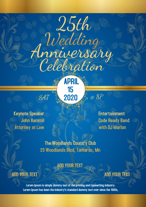 Anniversary Template | PosterMyWall