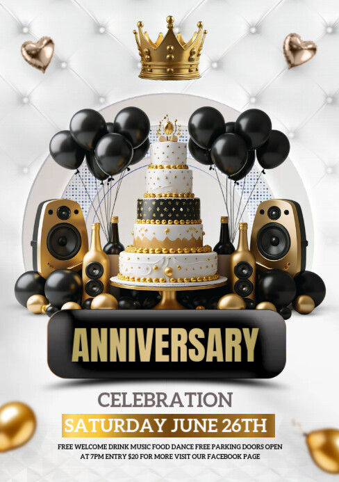 Anniversary flyer Template | PosterMyWall