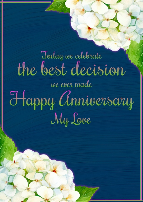Wedding Anniversary Greeting Card Templates