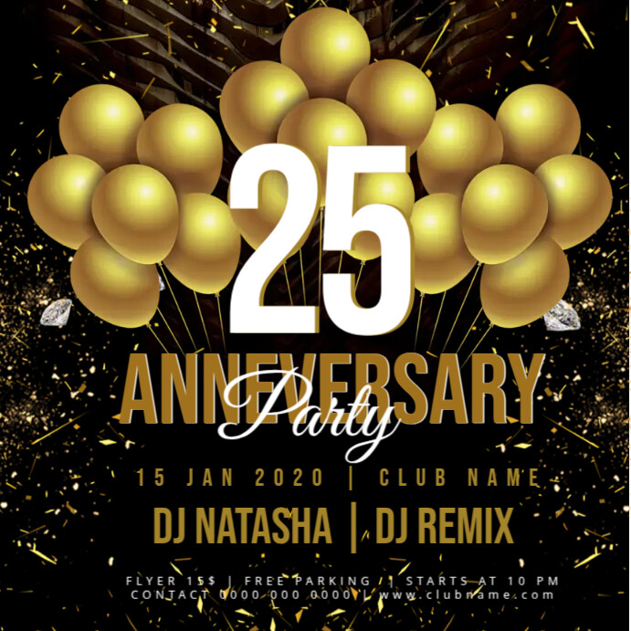 Anniversary Party Template | PosterMyWall