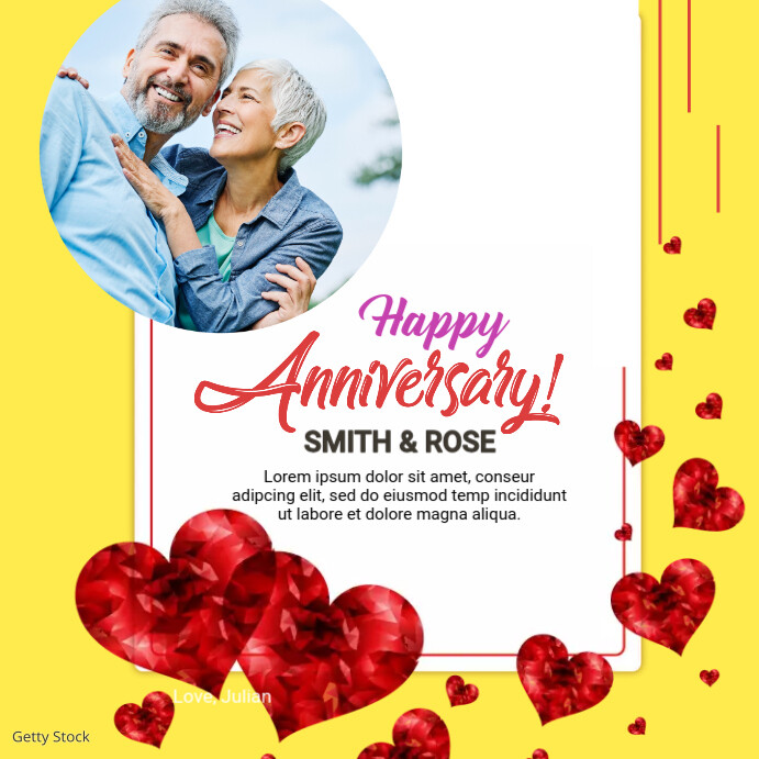 Plantilla de Anniversary Post | PosterMyWall
