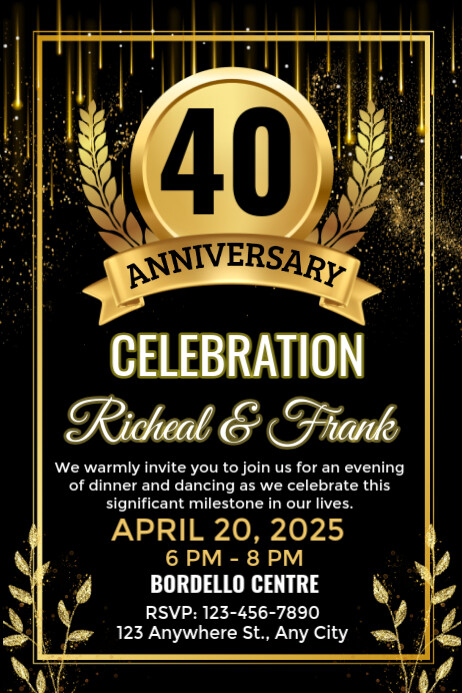 Anniversary poster Template | PosterMyWall