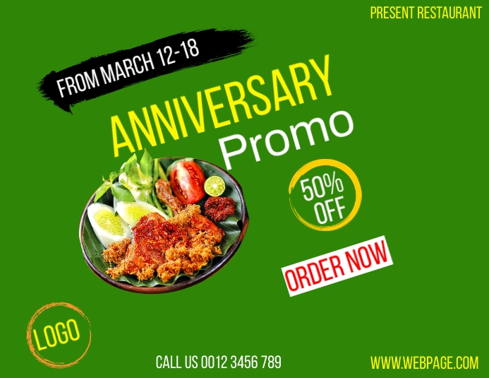 ANNIVERSARY PROMO ADS TEMPLATE | PosterMyWall