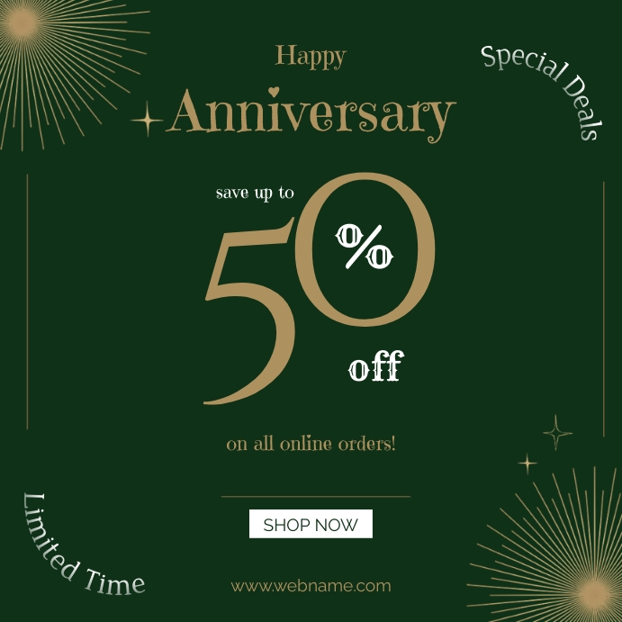 Anniversary sales Template | PosterMyWall