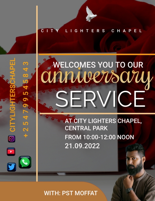 anniversary service Template | PosterMyWall