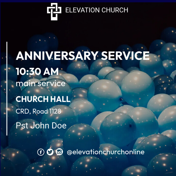 Copy of ANNIVERSARY SERVICE | PosterMyWall