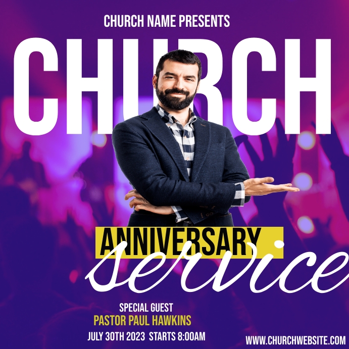 Anniversary service Template | PosterMyWall