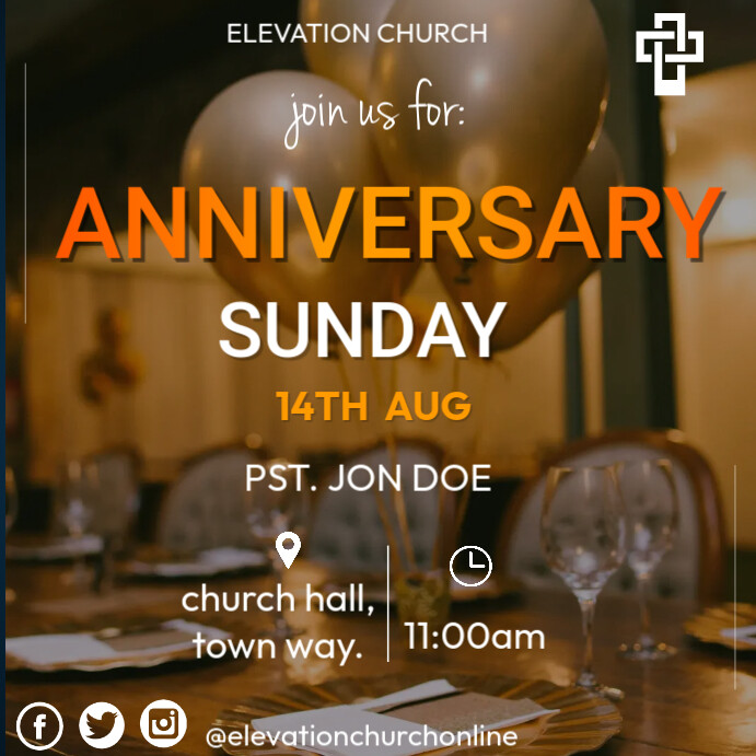 Copy of ANNIVERSARY SUNDAY (1) | PosterMyWall
