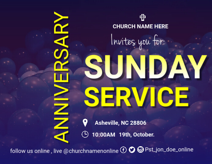 Copy of ANNIVERSARY SUNDAY (20) | PosterMyWall