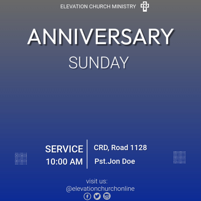 Copy of ANNIVERSARY SUNDAY | PosterMyWall