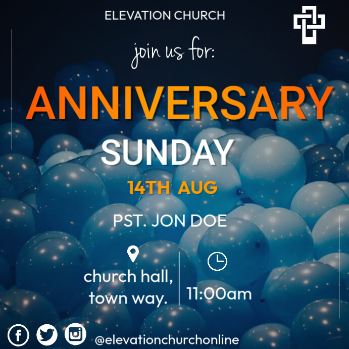 ANNIVERSARY SUNDAY Template | PosterMyWall