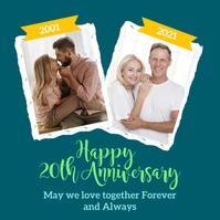 Floral Romantic Anniversary Square Video Template | PosterMyWall