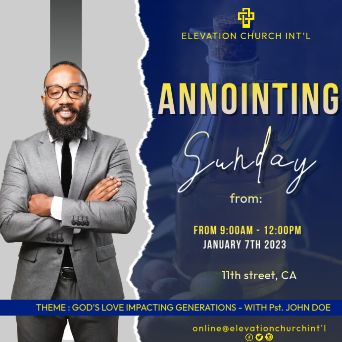 Plantilla de Annointing service (1) | PosterMyWall