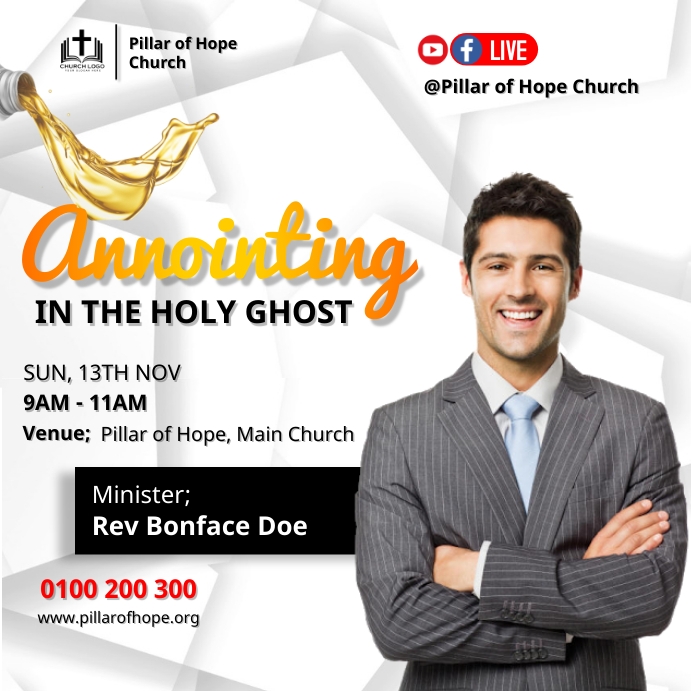 Copy of Annointing service | PosterMyWall